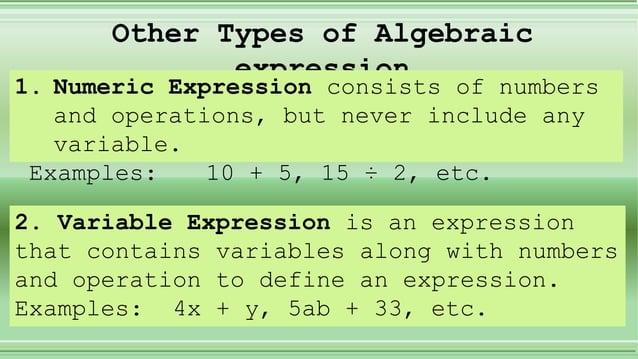 Introduction to Algebraic expression.pptx
