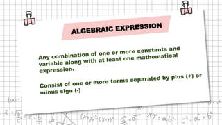 SOLVING ALGEBRAIC EXPRESSIONS (simple).pptx