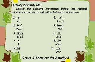 Algebraic Expression 2023 Data and Analytics | PPTX