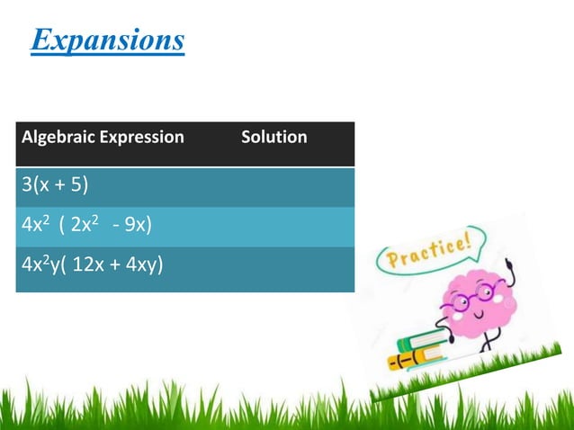 Algebraic Expression and Expansion.pptx | Physics | Science