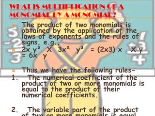 Algebraic expressions | PPTX