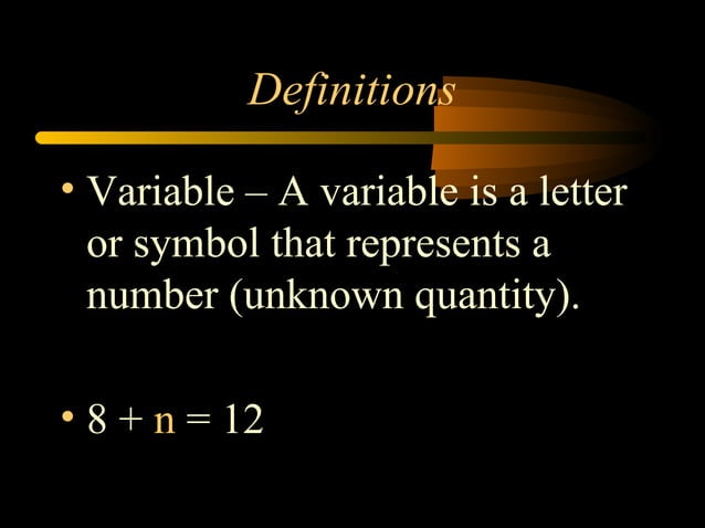 Algebraic expressions | PPT