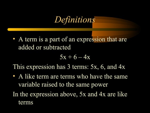 Algebraic expressions | PPT | Physics | Science