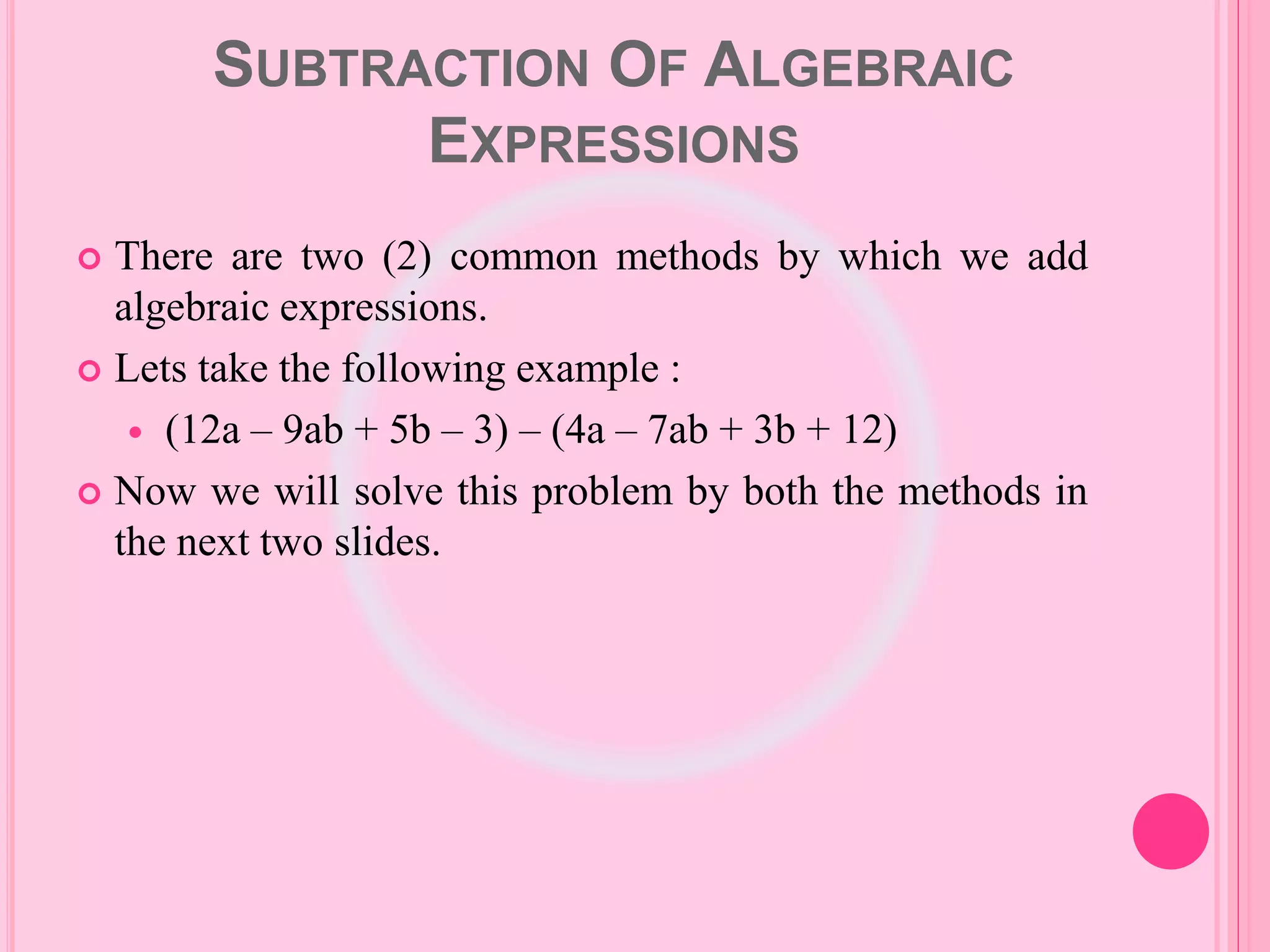 Algebraic expressions and identities | PPTX