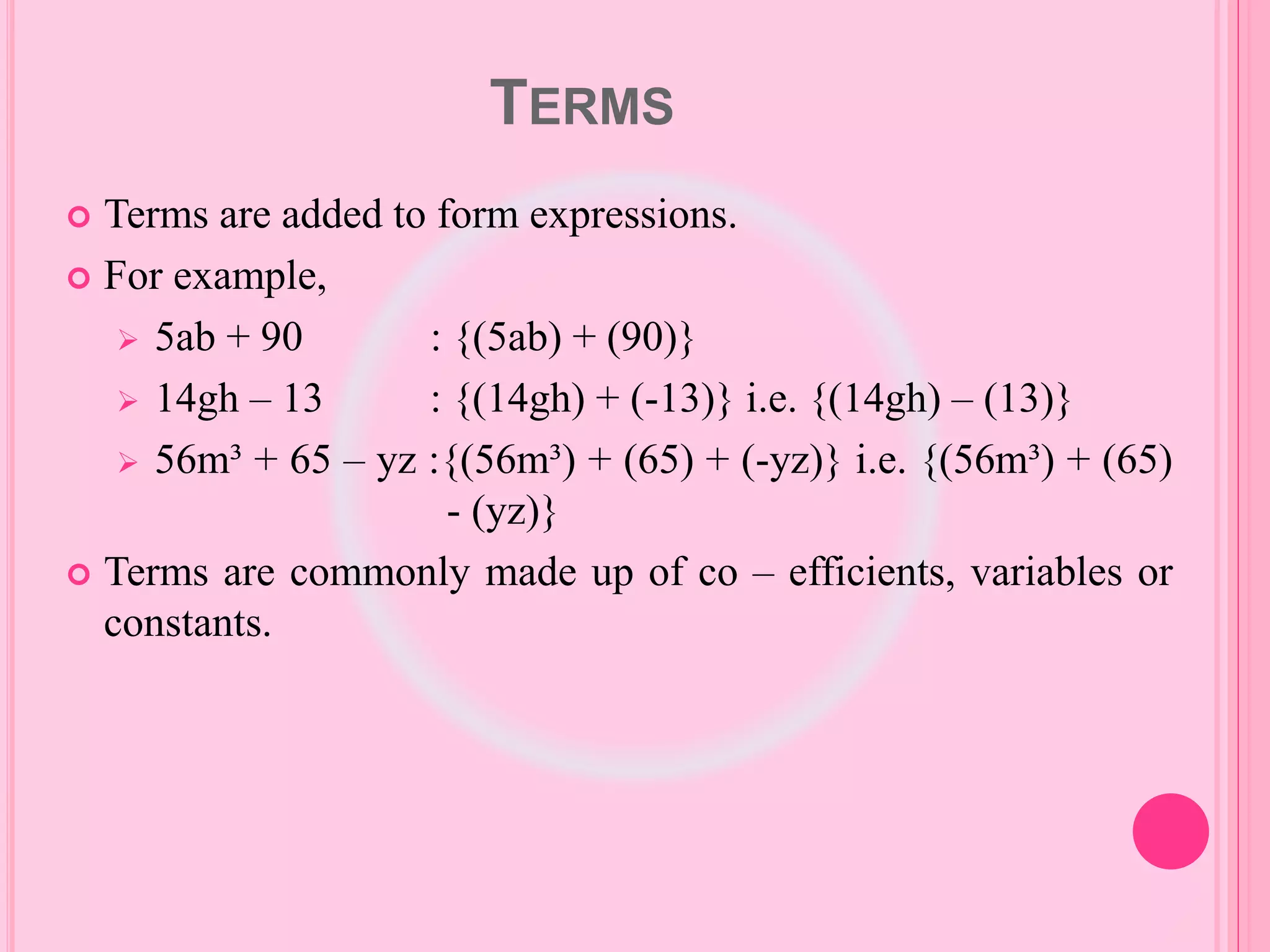 Algebraic expressions and identities | PPTX