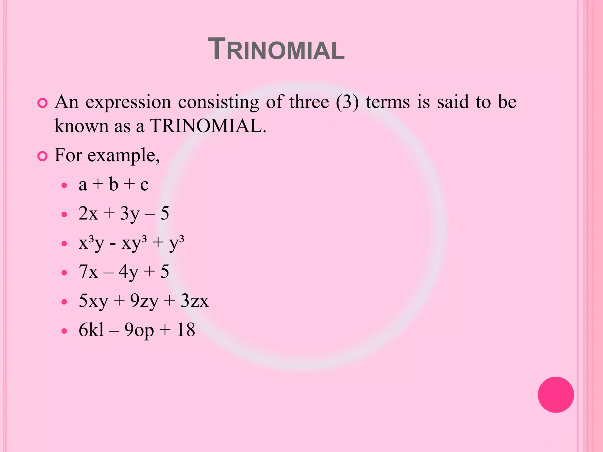 Algebraic expressions and identities | PPTX