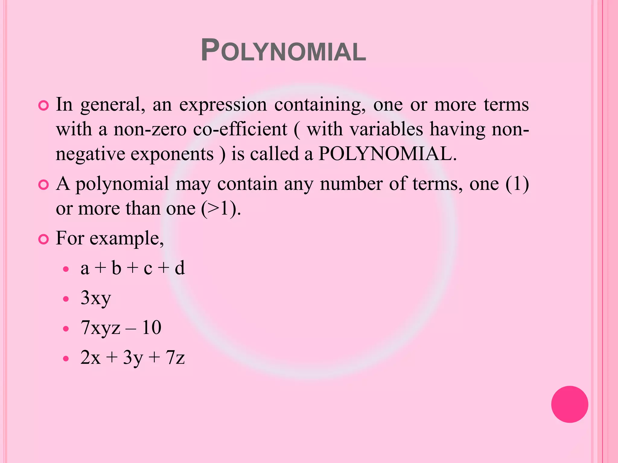 Algebraic expressions and identities | PPTX