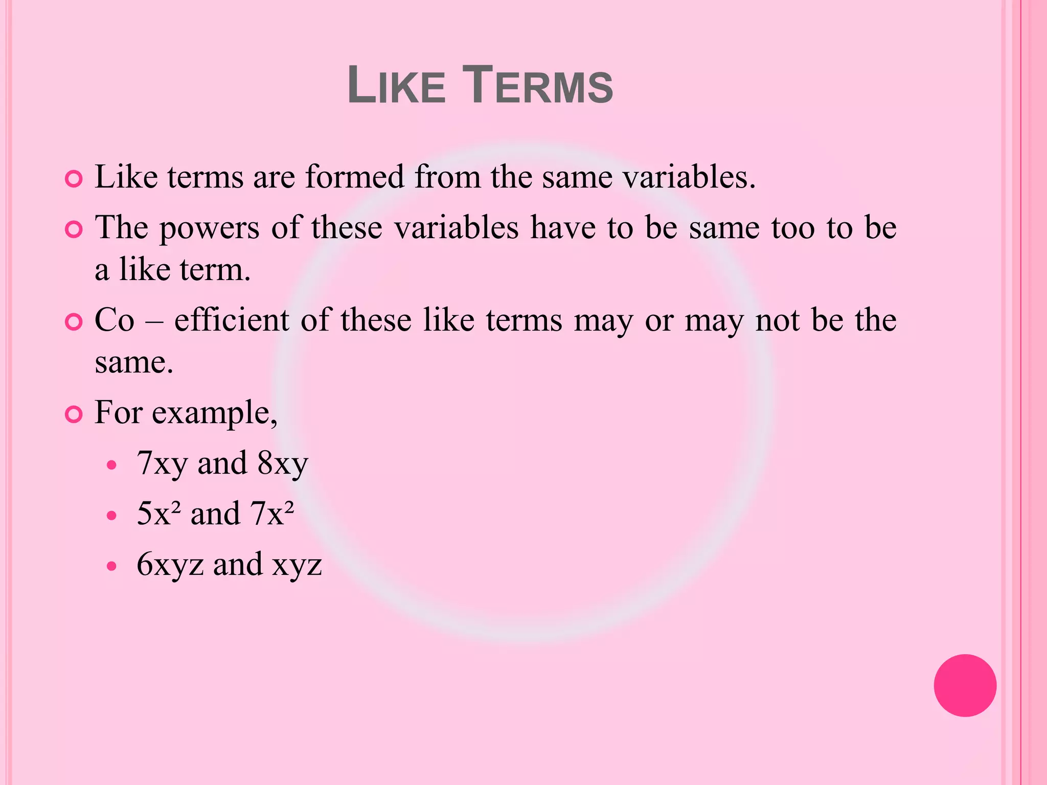 Algebraic expressions and identities | PPTX