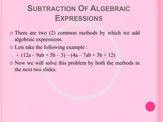 Algebraic expressions and identities | PPTX
