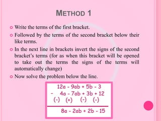 Algebraic expressions and identities | PPTX