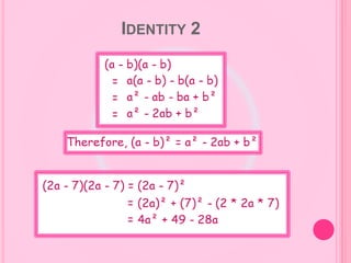 Algebraic expressions and identities | PPTX