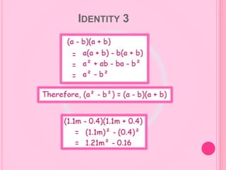 Algebraic expressions and identities | PPTX