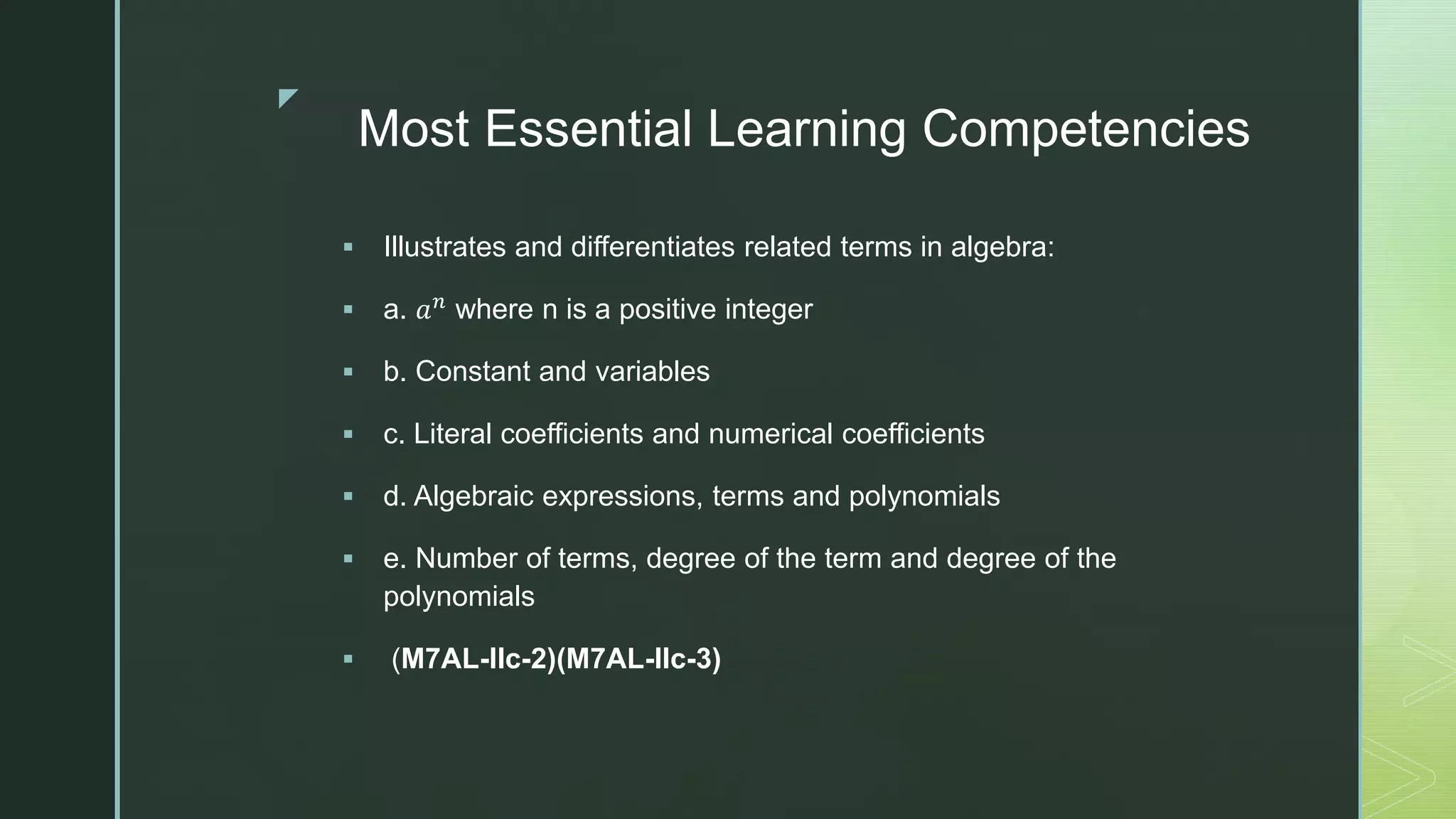 Algebraic expressions and Polynomials | PPTX