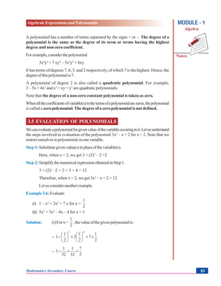 Algebraic expressions and polynomials | PDF