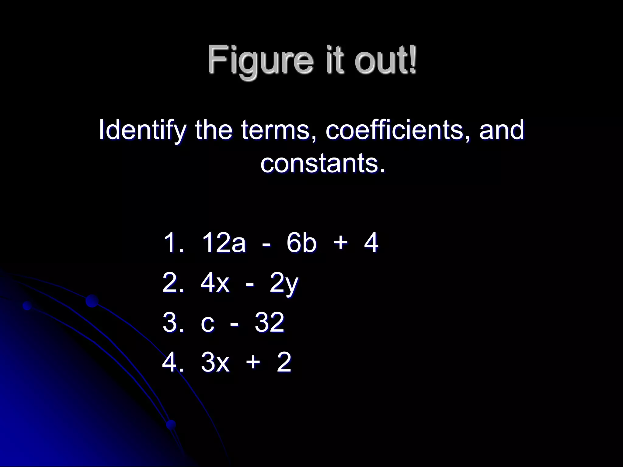 Algebraic expressions and_terms (1) | PPT