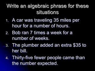 Algebraic expressions and_terms (1) | PPT