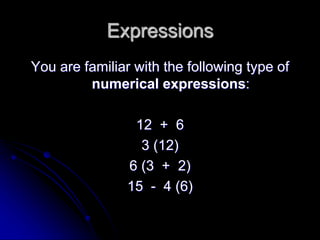Algebraic expressions and_terms (1) | PPT