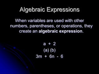 Algebraic expressions and_terms (1) | PPT