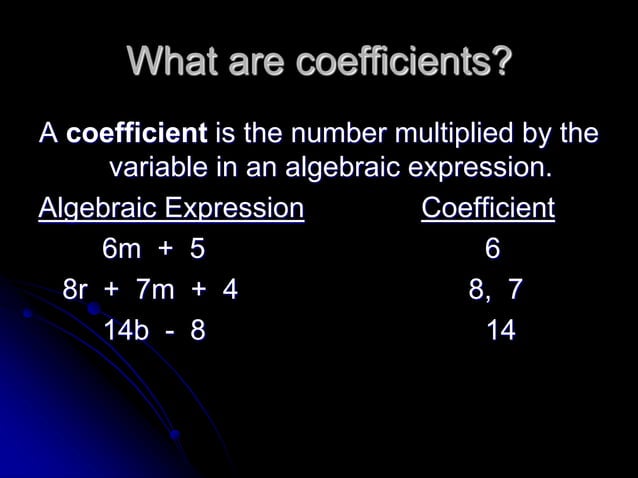 Algebraic expressions and_terms (1) | PPT | Physics | Science