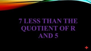 Algebraic expressions jeopardy | PPTX