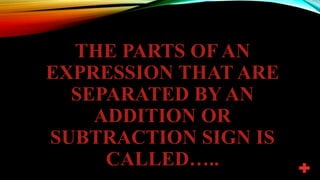 Algebraic expressions jeopardy | PPTX