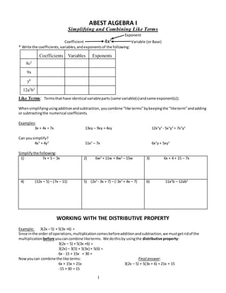 Algebraic expressions lecturenotes_01 | PDF