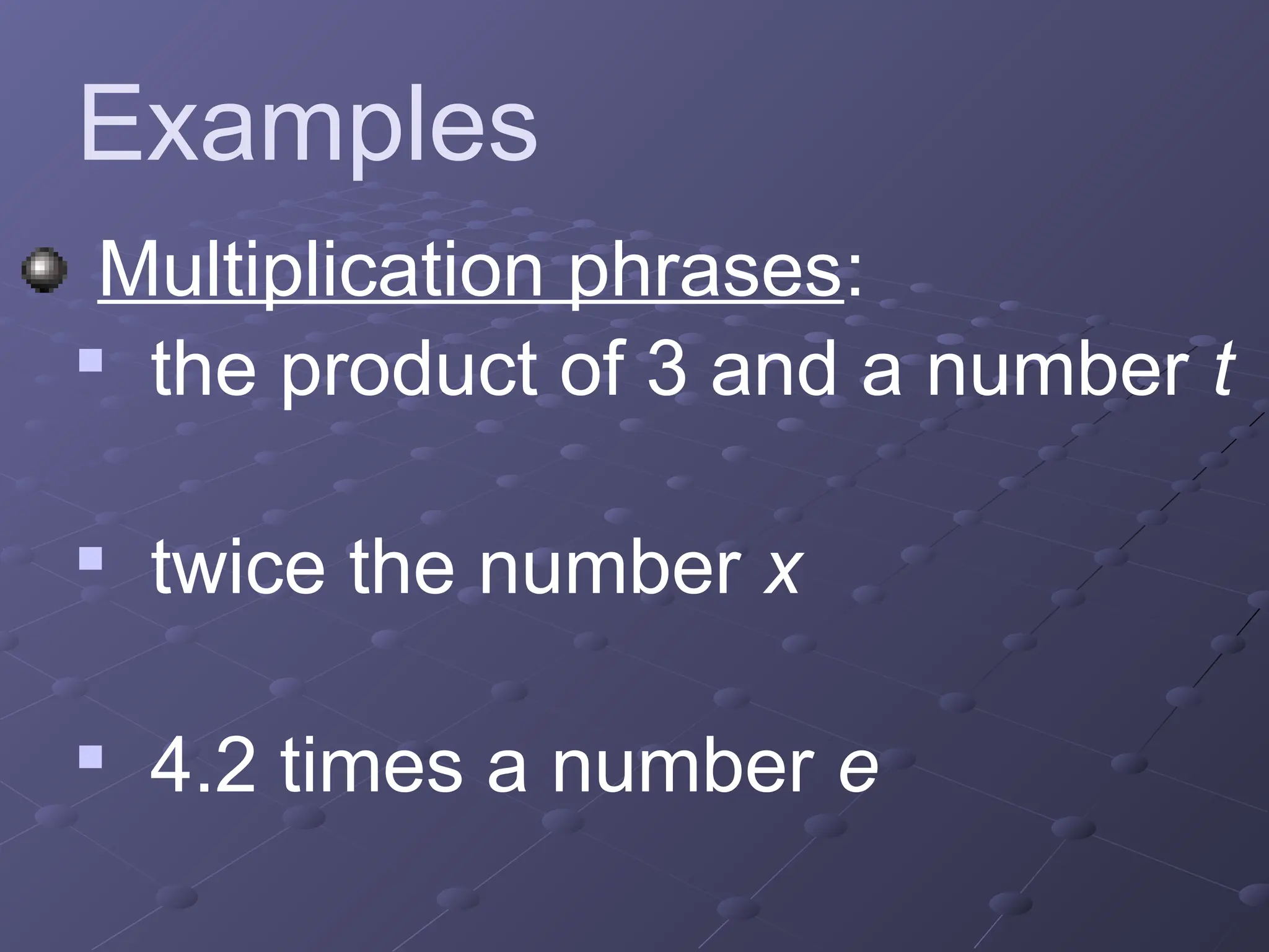 Algebraic expressions review of four basic operations | PPTX