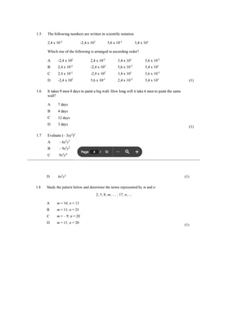 GRADE 9 ALGEBRAIC EXPRESSIONS PRACTICE QUESTIONS.pdf