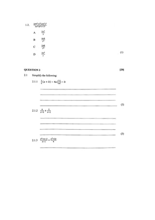 GRADE 9 ALGEBRAIC EXPRESSIONS PRACTICE QUESTIONS.pdf