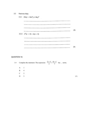 GRADE 9 ALGEBRAIC EXPRESSIONS PRACTICE QUESTIONS.pdf