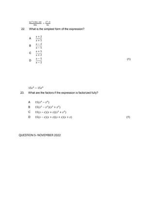GRADE 9 ALGEBRAIC EXPRESSIONS PRACTICE QUESTIONS.pdf