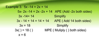 Algebraic Formulas.pptxsolving addition property of equality and ...