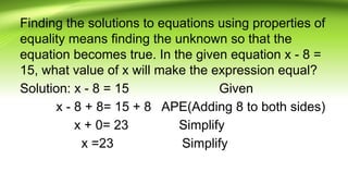 Algebraic Formulas.pptxsolving addition property of equality and ...