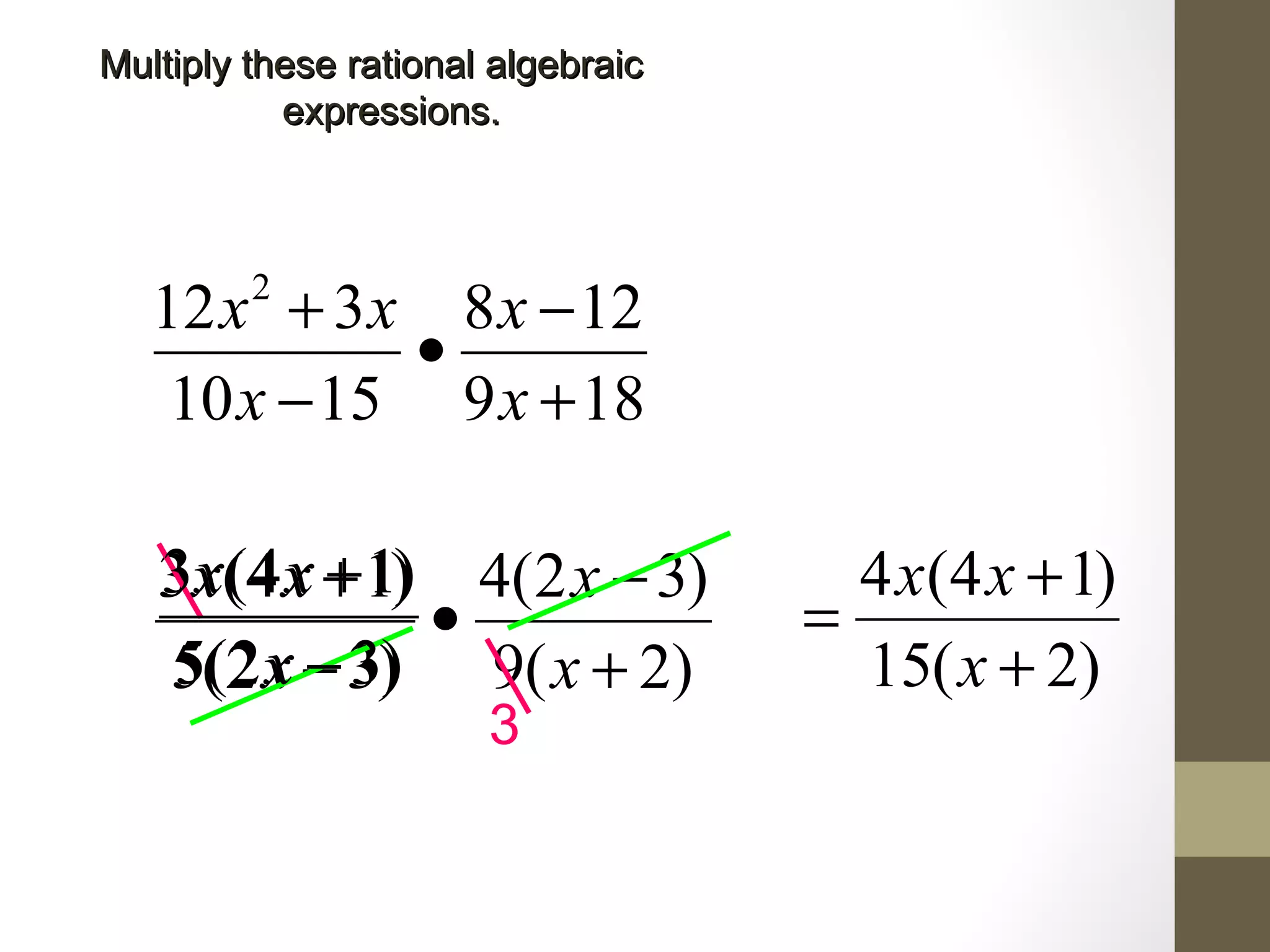 Algebraic fractions | PPT