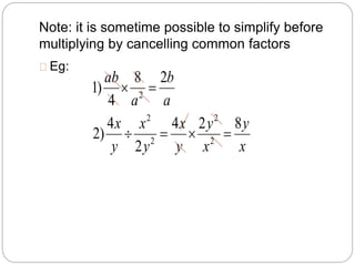 Algebraic fractions 4 | PPTX