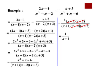 Algebraic fractions 1 | PPT