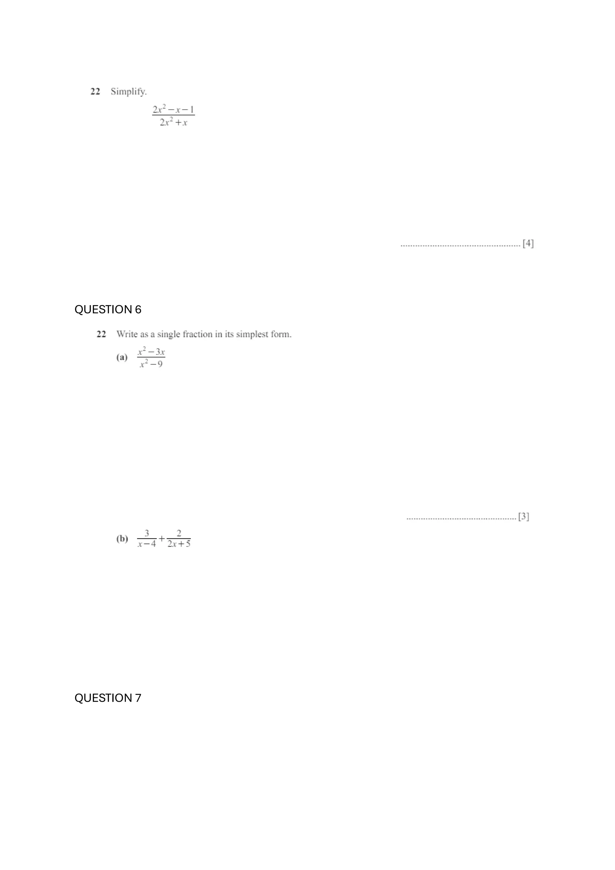 Algebraic Fractions Igcse Mathematics Pdf