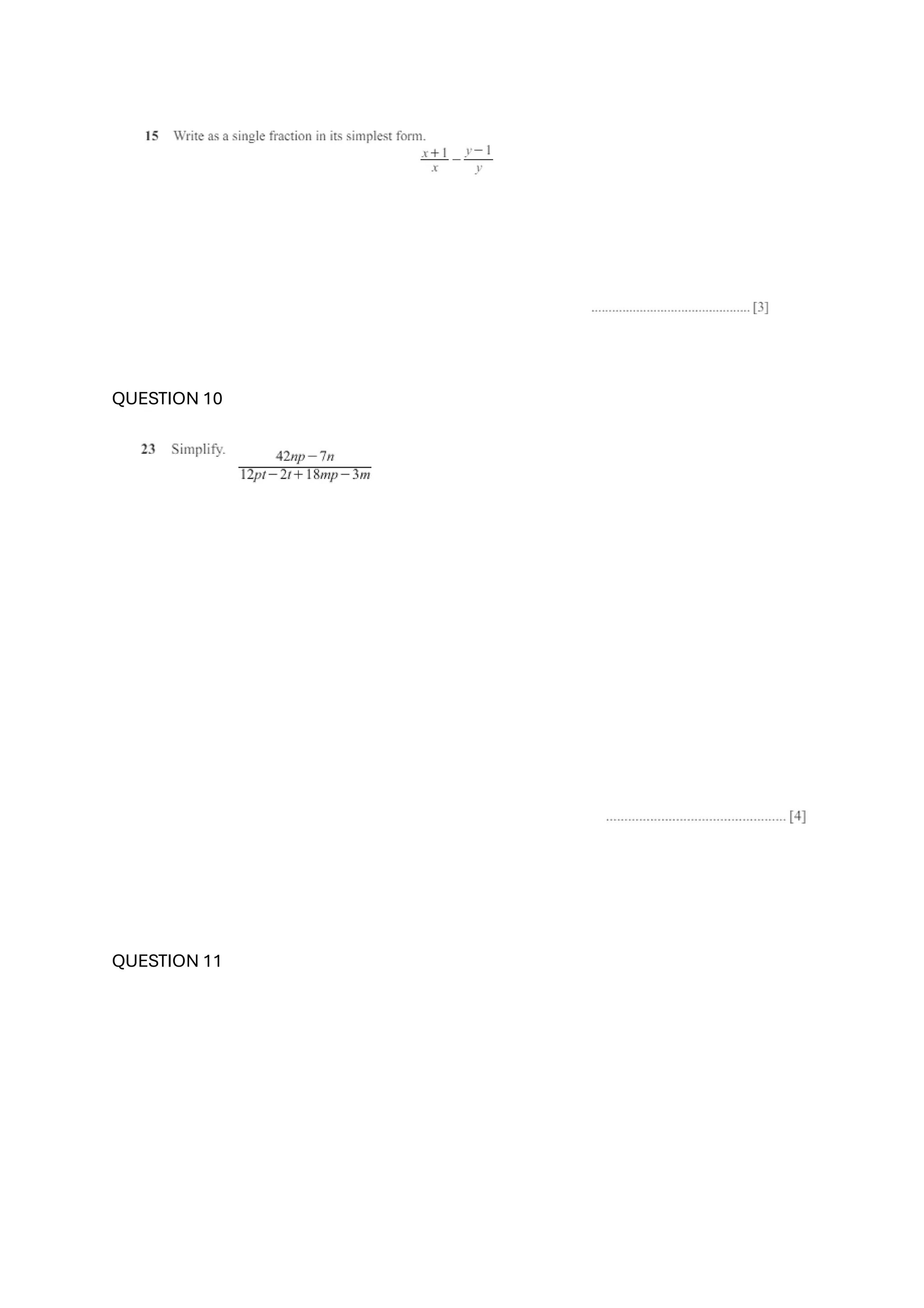 Algebraic Fractions Igcse Mathematics Pdf