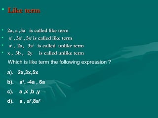 Algebraic from | PPT