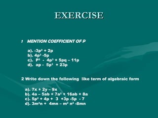 Algebraic from | PPT