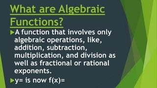 Algebraic functions powerpoint | PPT