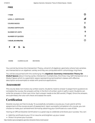 Algebraic Geometry_ Intersection Theory On Moduli Spaces - Edukite | PDF