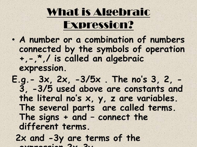 Algebraic identities | PPTX | Computing | Technology & Computing