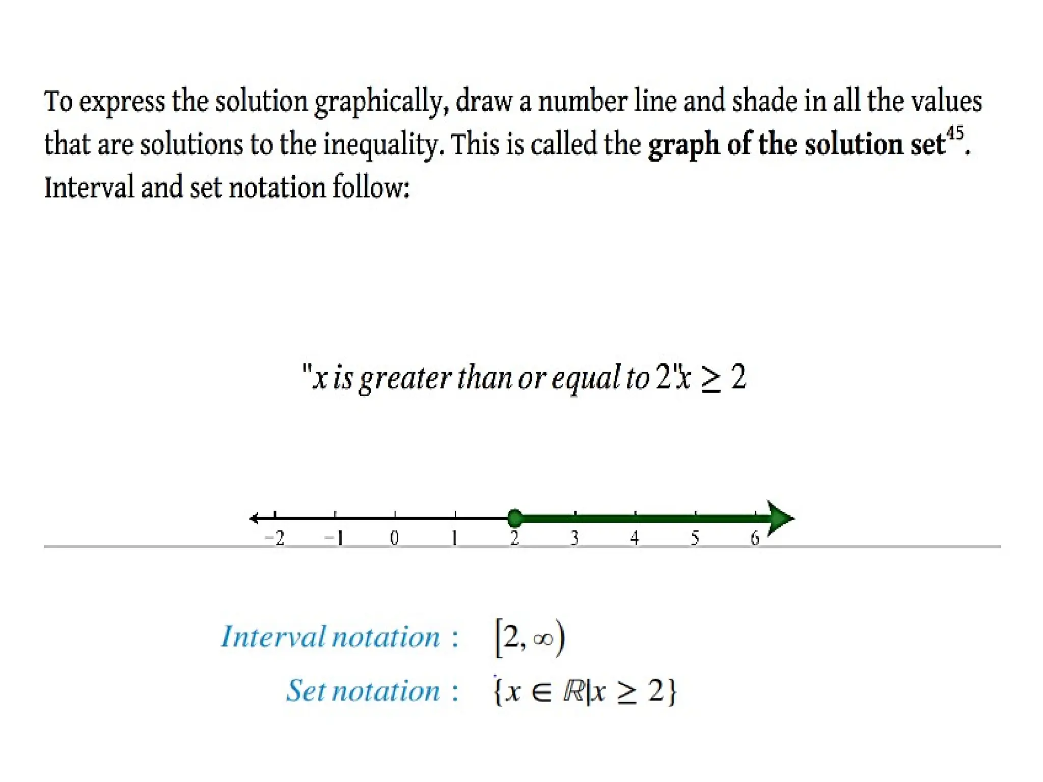 Algebraic Inequalities(solving, graphing and determining interval ...
