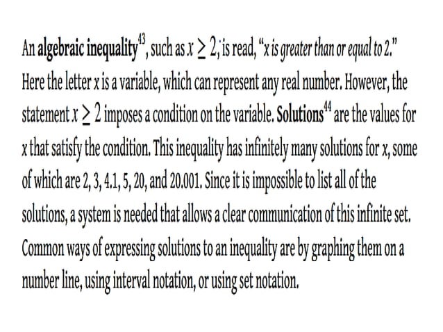Algebraic Inequalities(solving, graphing and determining interval notation) interval .pptx