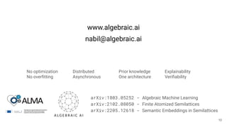 Algebraic Machine Learning - On changing the rules of the game | PPT