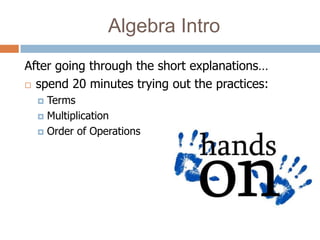 Algebraic Manipulation Lesson | PPTX