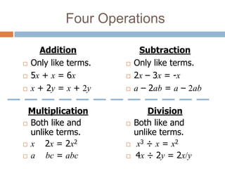 Algebraic Manipulation Lesson | PPTX