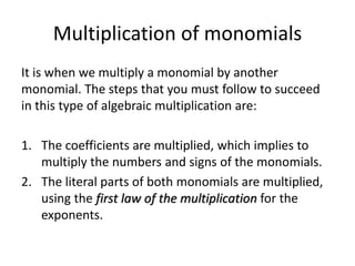 Algebraic multiplication | PPTX