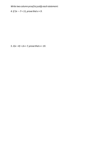 Algebraic proofs | DOCX